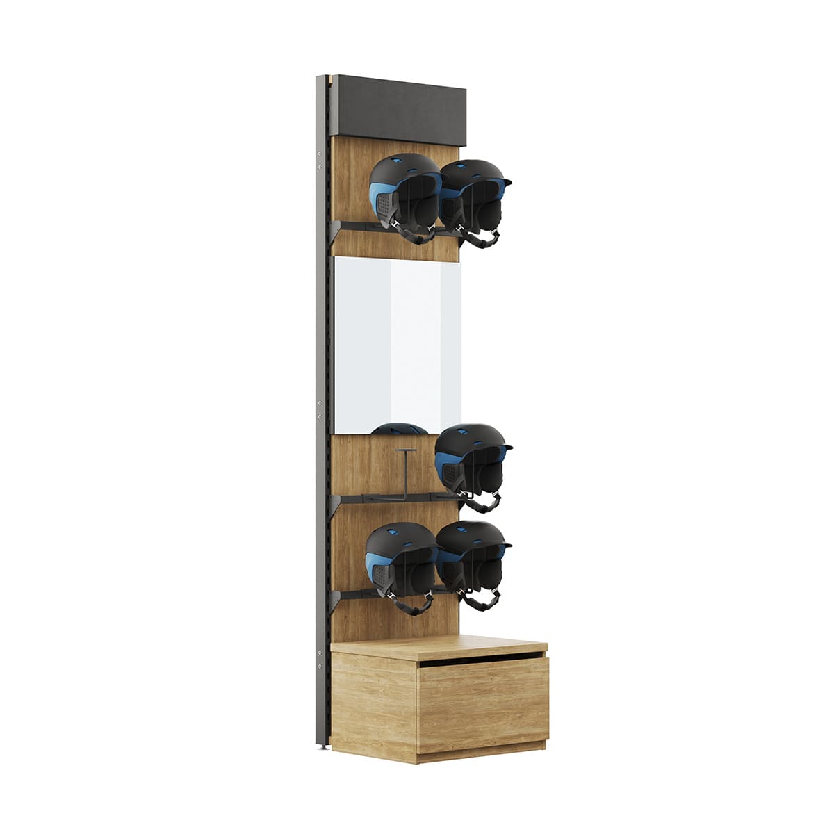 SHOP DISPLAY_ HELMETS - Shop Display Systems - QBL Systems